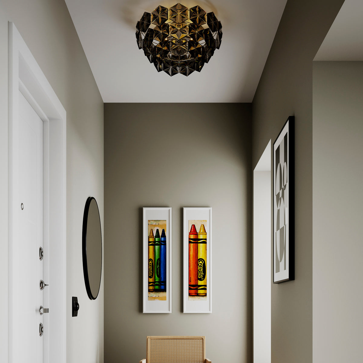 Monarque taklampe - Svart krom – Lightup.no