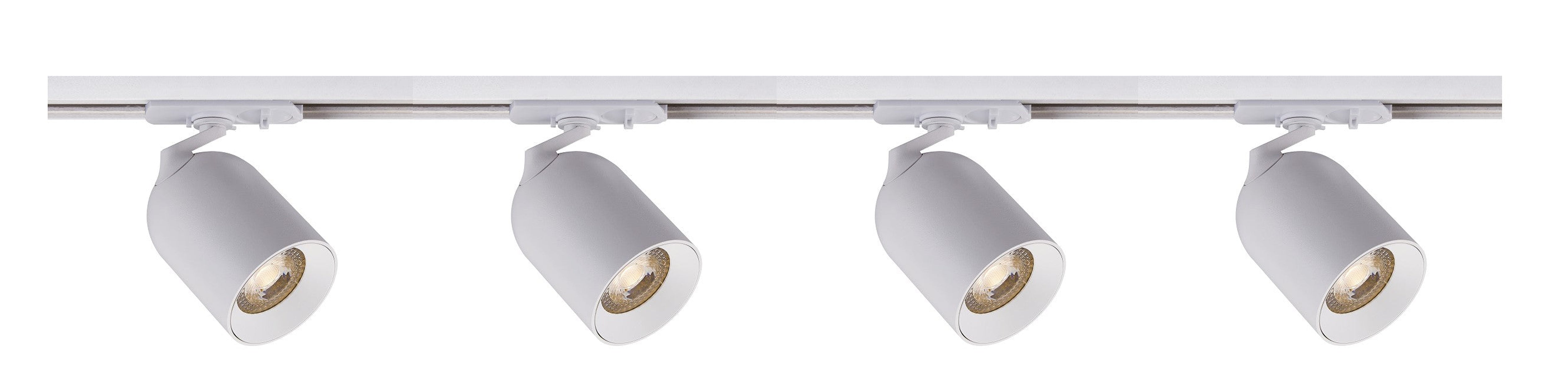 Bullet 2 meter spottskinne med 4 spotter 1T GU10 - Pure white – Lightup.no