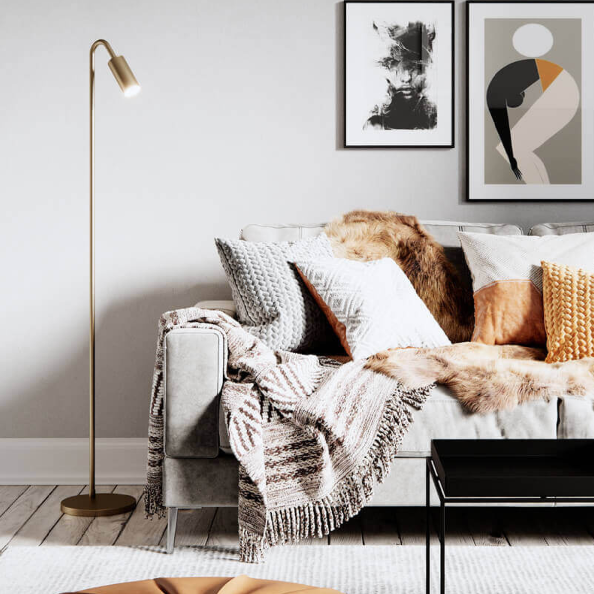 Curve gulvlampe – Lightup.no
