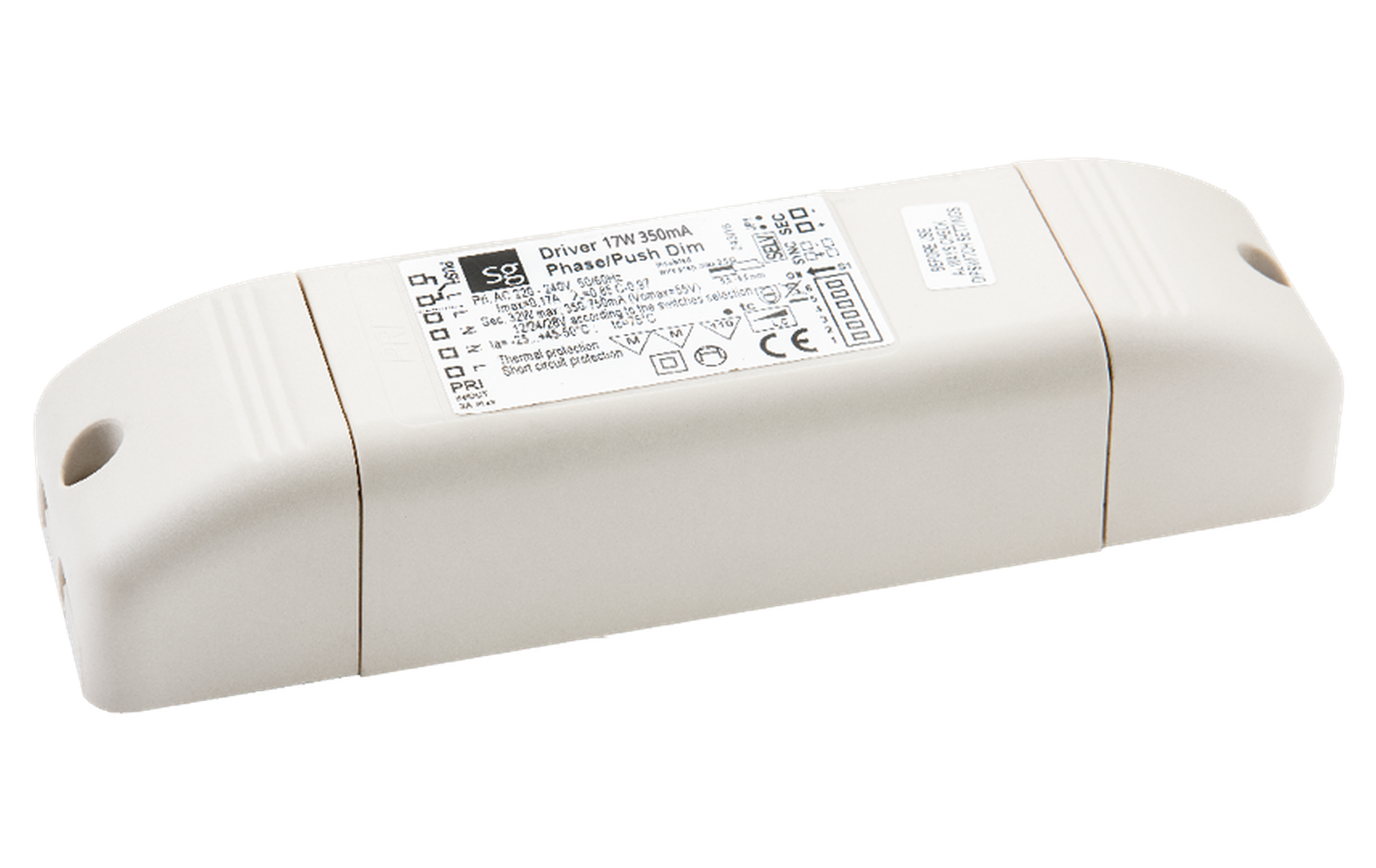 Nano driver DC 17W 350MA Fase/pushdim – Lightup.no