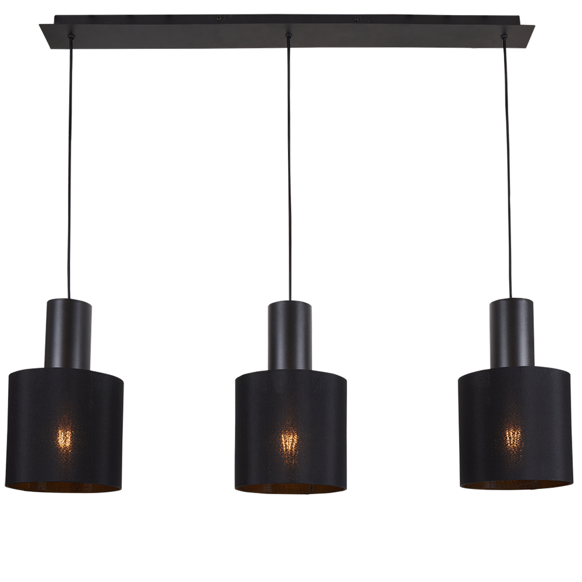 Torino takpendel skinne 3-lys - Svart – Lightup.no