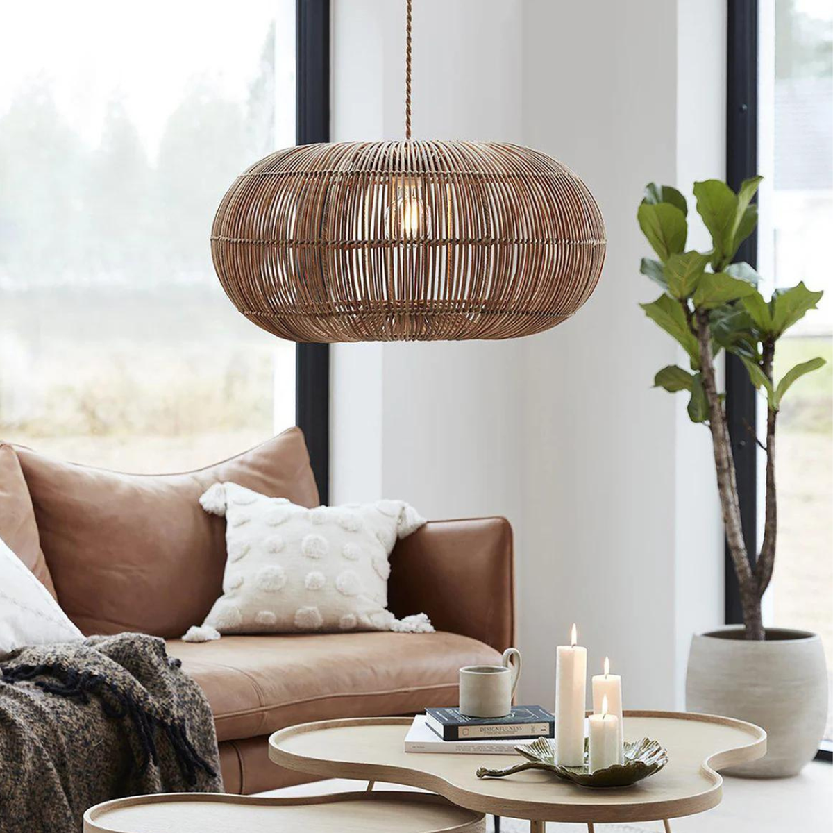 Zuri takpendel 60 cm - Natur – Lightup.no