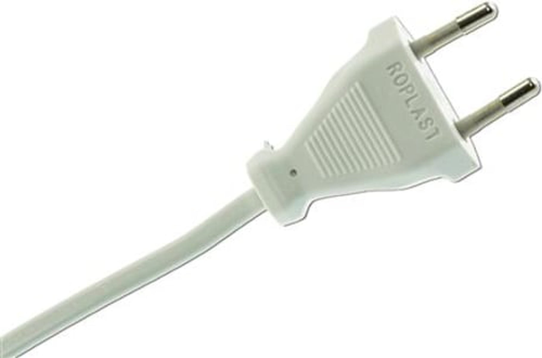 Ledning med plugg 2 meter 2x0,75 mm - Hvit – Lightup.no