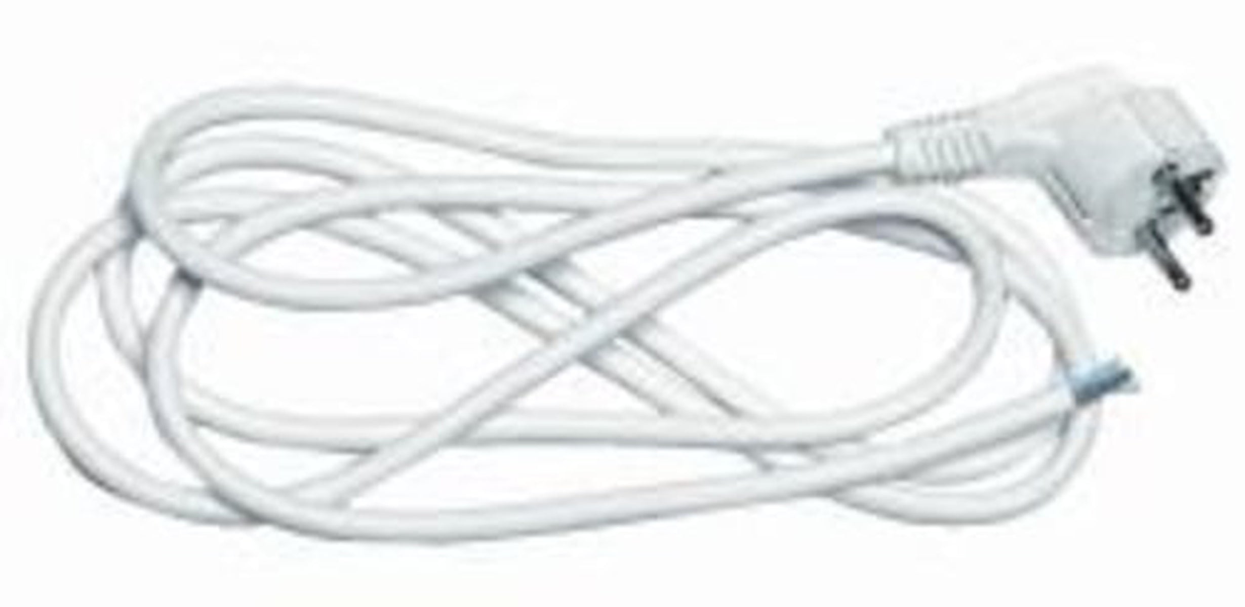 Ledning med vinklet plugg 3 meter 3x0,75 mm jordet - Hvit – Lightup.no