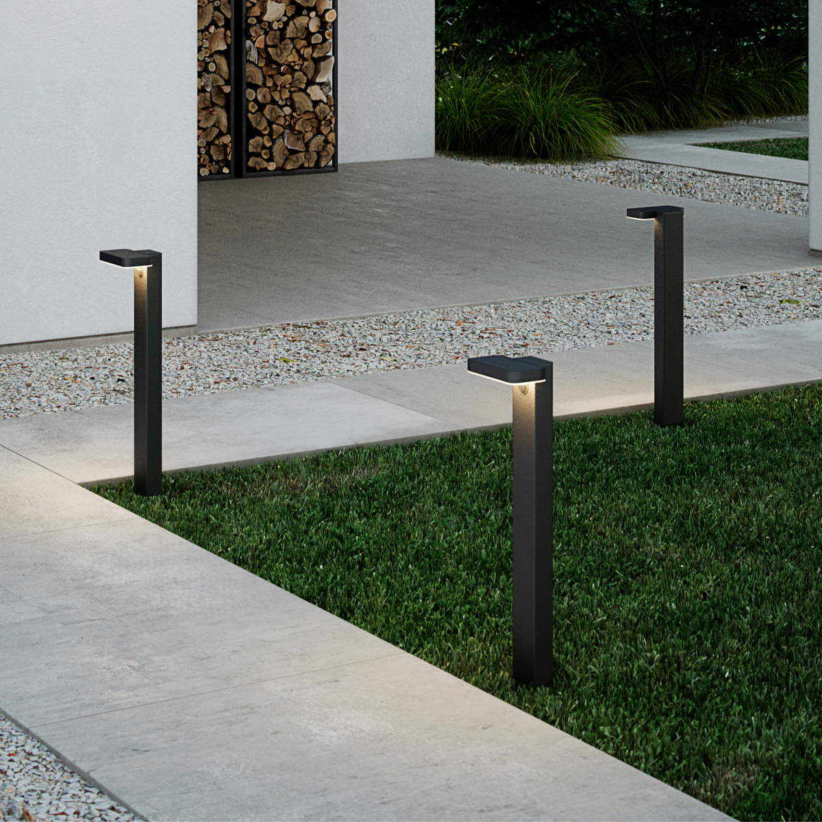 Rica Square pullert solcelle m/bevegelse sensor - Svart – Lightup.no